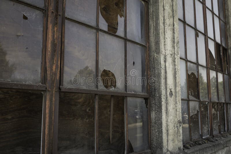 Old Shattered Windows 1 stock photo. Image of interior - 97638564