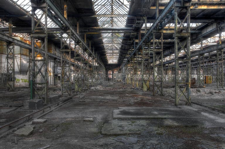 268 Inside Old Steel Factory Production Industry Hall Stock Photos ...