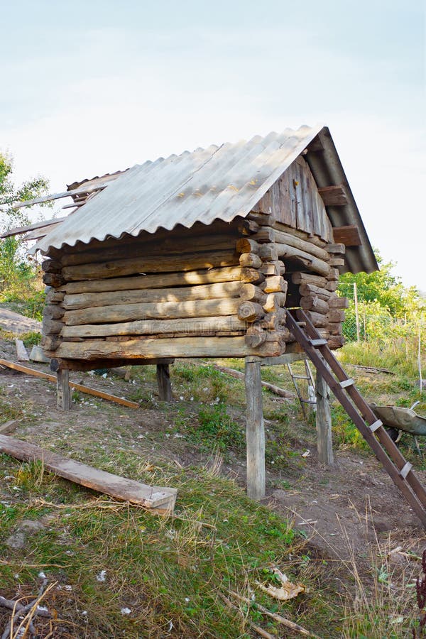 Storage Shed Nineteenth Century in Russia Stock Image - Image of ...