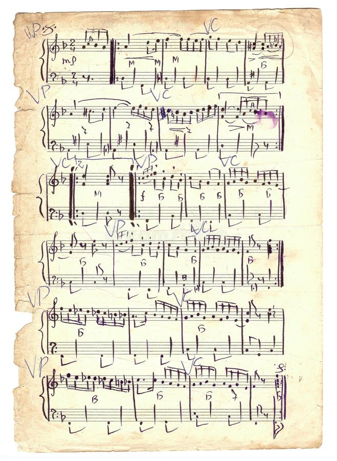 Old sheet stock illustration. Illustration of manuscript - 10339577