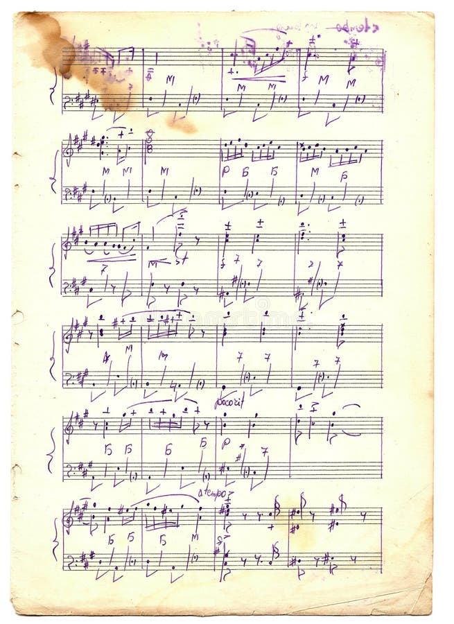 Old sheet stock photo. Image of symbols, older, notes - 10339604