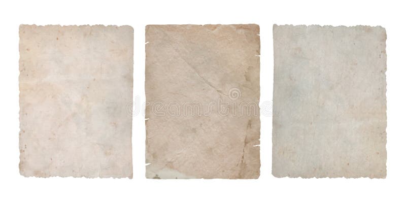 Old Vintage Paper Sheets with Torn Edges. Shabby Texture of Antique ...