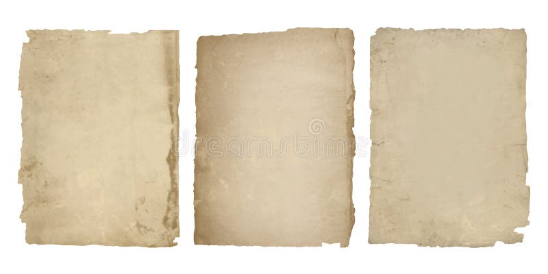 Old Worn Sheets of Paper, Antique Ripped Torn Parchment Texture ...