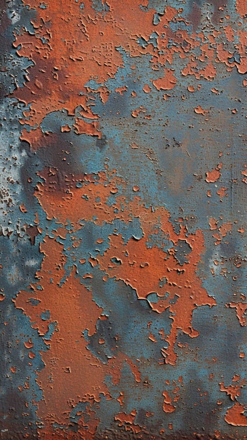 Old Sheet of Iron Covered in Rust, Adorned with Multicolored Paint ...