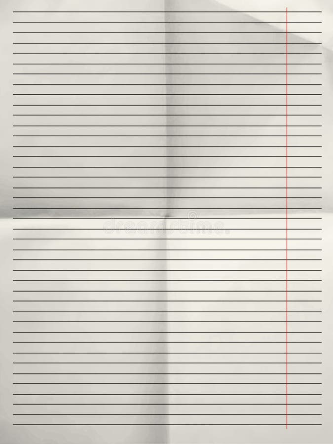 Old Sheet of Lined Paper Background with Margin Stock Photo - Image of ...