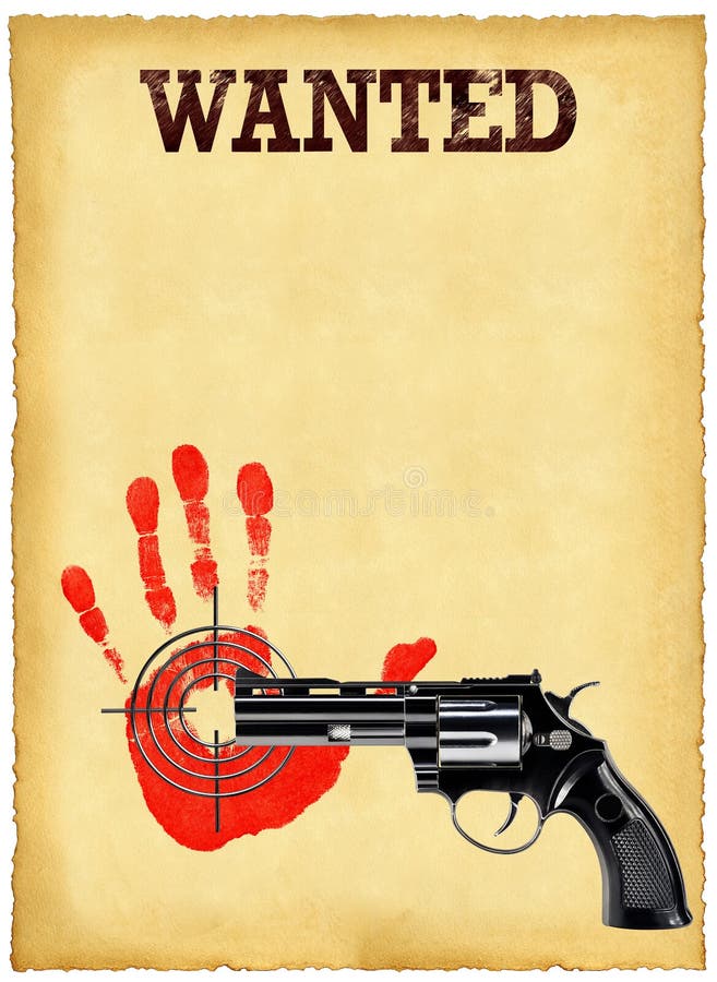 Old Sheet of Wanted Posters Stock Illustration - Illustration of ...