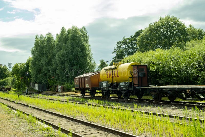 Old Shell Wagon in a Train Museum Editorial Stock Photo - Image of ...