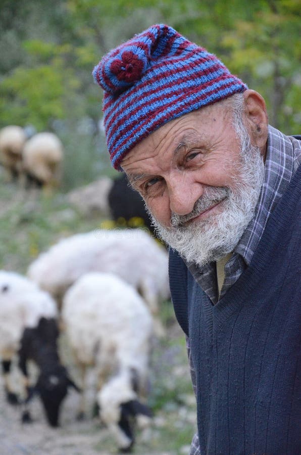 Old shepherd editorial stock photo. Image of person, outdoors - 61407693