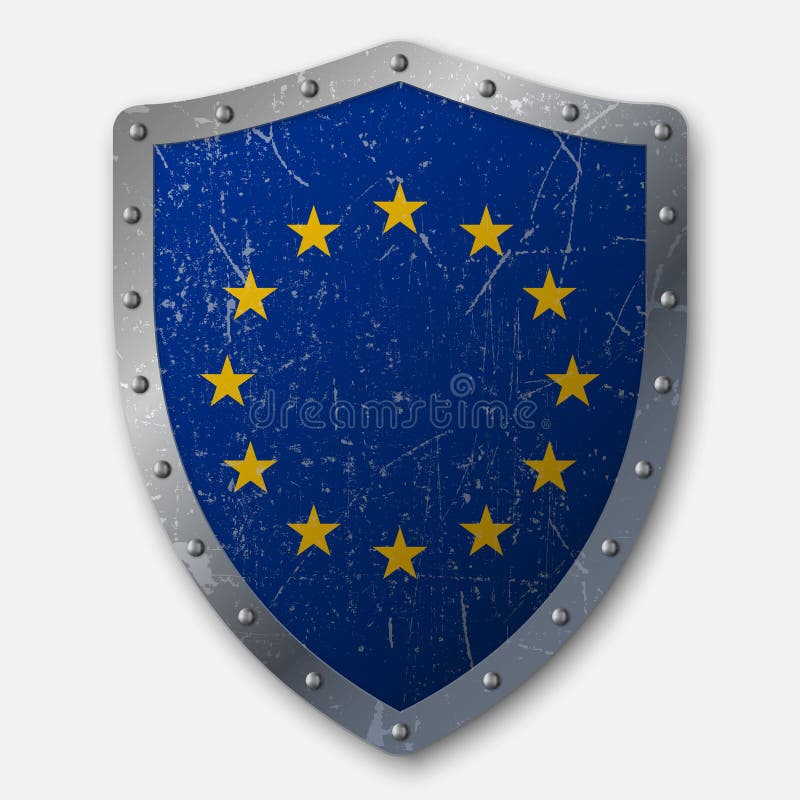 Old Shield with Flag stock vector. Illustration of knight - 118486939