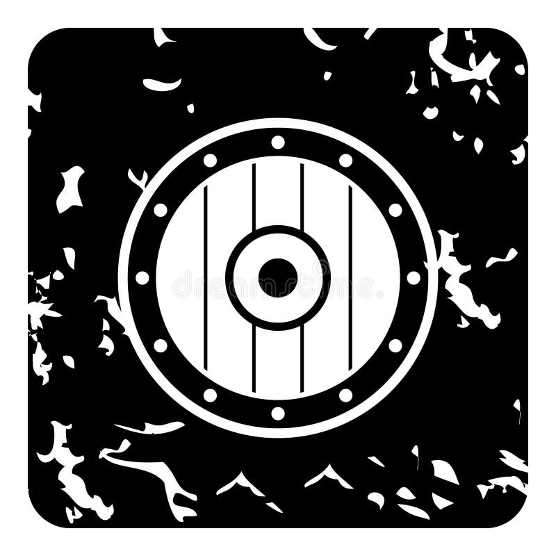 Old Shield Icon, Grunge Style Stock Vector - Illustration of protect ...