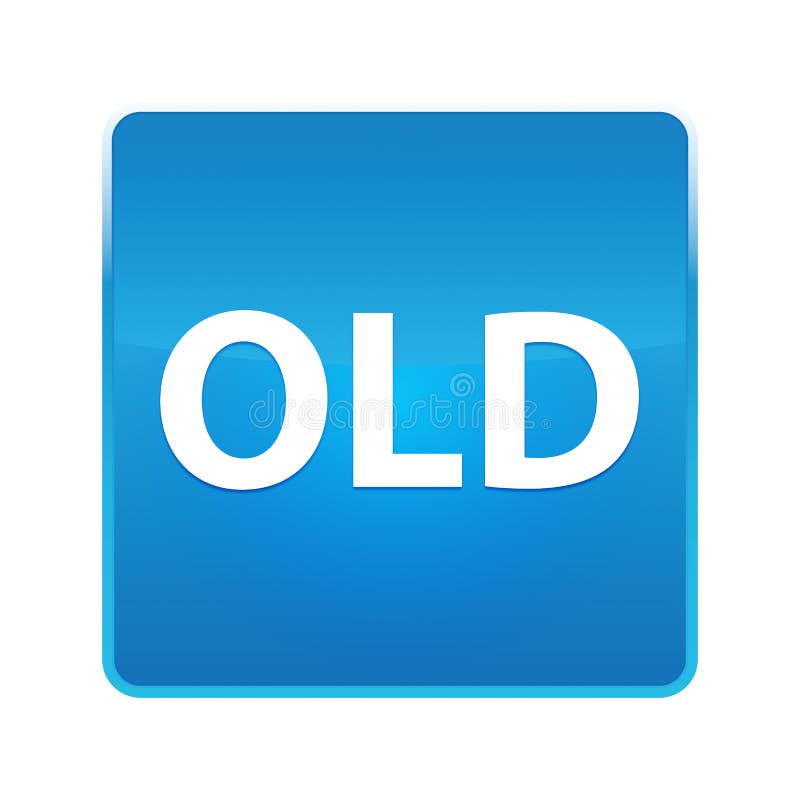 Old Shiny Blue Square Button Stock Illustration - Illustration of ...