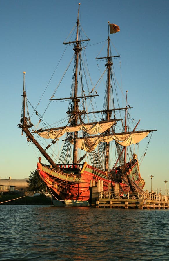 Old ship - Batavia stock photo. Image of historic, clouds - 4525918