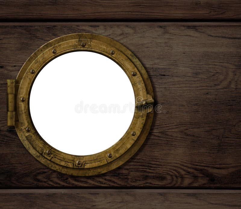 Old Ship or Boat Porthole on Wooden Wall Stock Photo - Image of ship ...