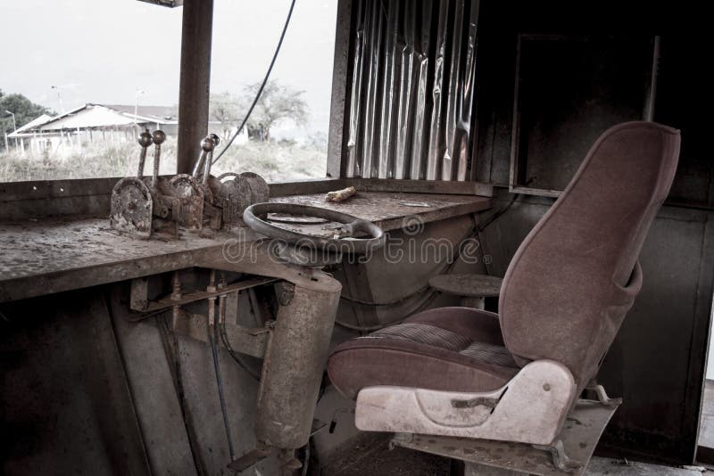 Old Ship Driver Room Vintage Stock Image - Image of america, dusk ...