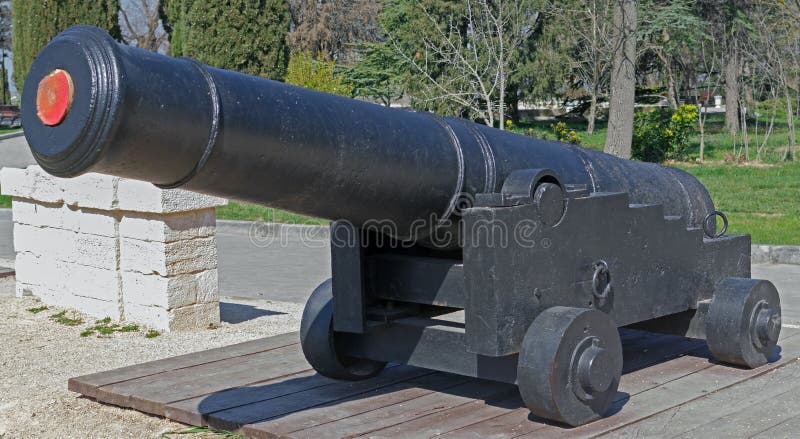 Old ship cannon stock photo. Image of defending, fight - 145456718
