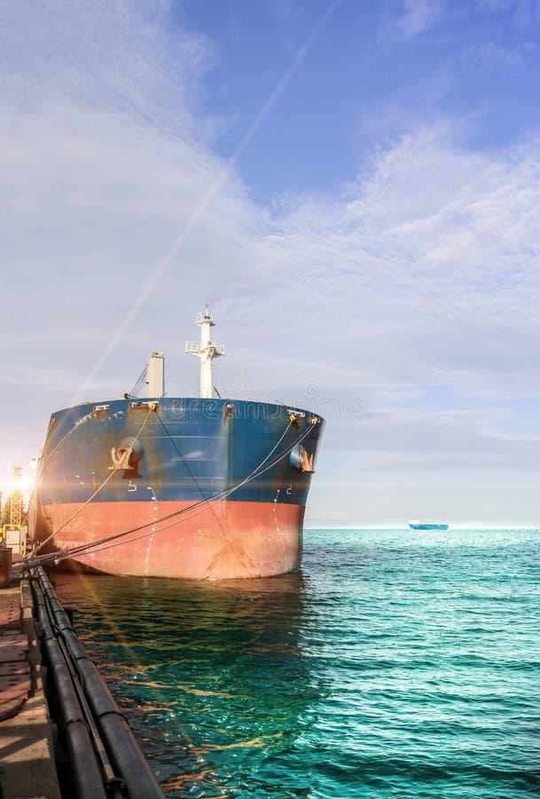 Old Ship Moored Alongside in Shipyard Stock Photo - Image of heavy ...
