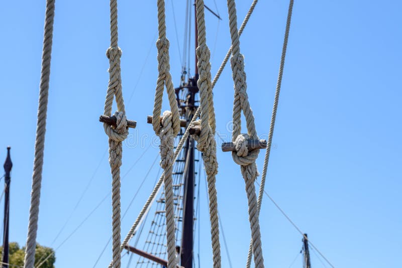 Old Ship Pulleys on the Background of the Blue Sky Stock Photo - Image ...