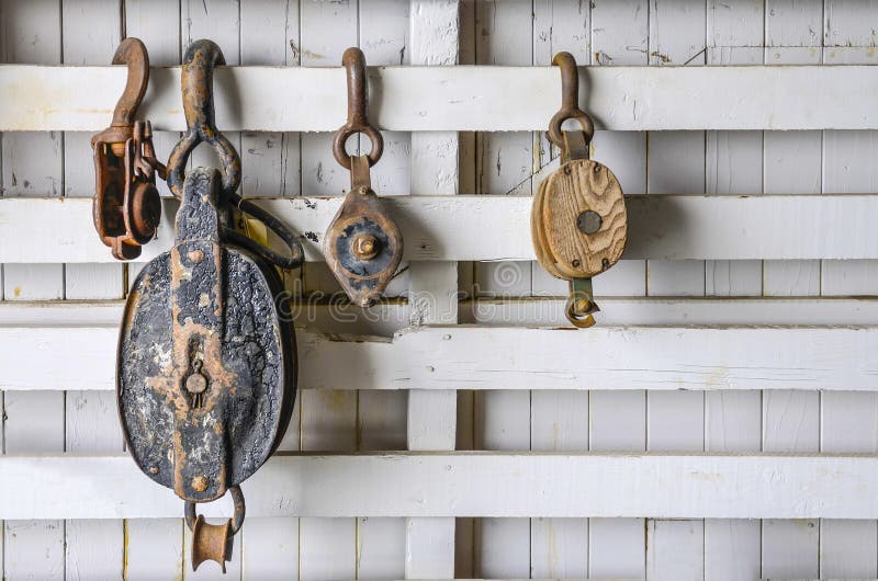 Old ship pulleys stock image. Image of purchase, freight - 30212453
