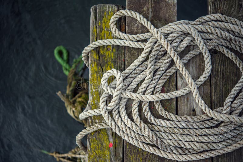 Old ship rope stock photo. Image of line, circle, ocean - 103274378
