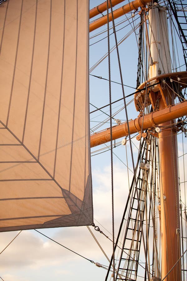 Sailing Vessel Rigging Close Up Stock Photo - Image of ship, sailing ...