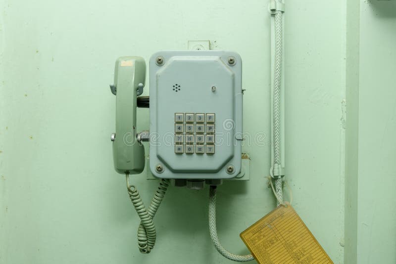 Old Ship`s Telephone. Communication Devise on Vessel Stock Image ...