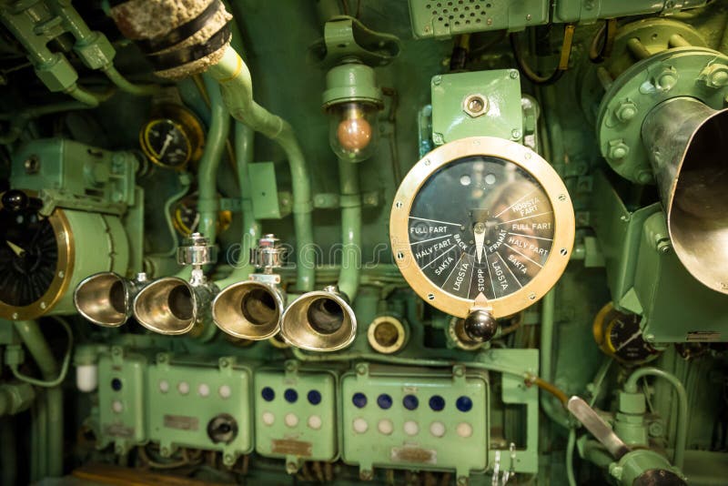 Old Ship Throttle Speed Control and Communication System Stock Photo ...