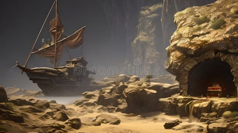 The OLD SHIP WAS BROKEN Abandoned and Stranded on the Shore Stock Photo ...