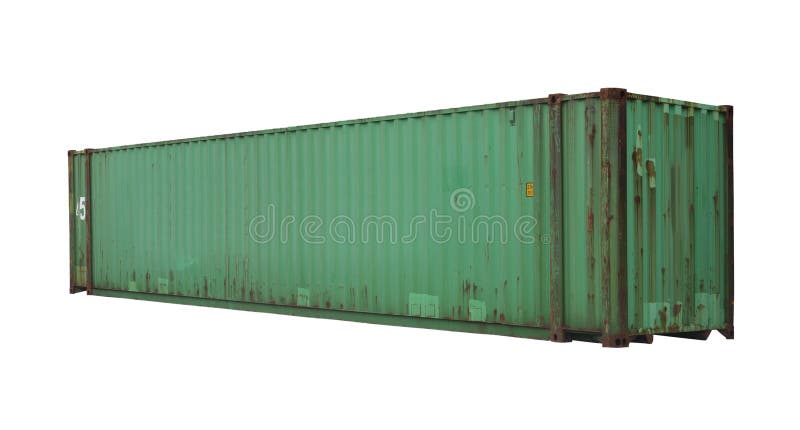 Old Shipping Cargo Container Stock Photo - Image of truck, delivering ...