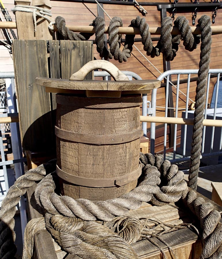 Old Shipping Container for Sailing Ship Stock Image - Image of nautical ...