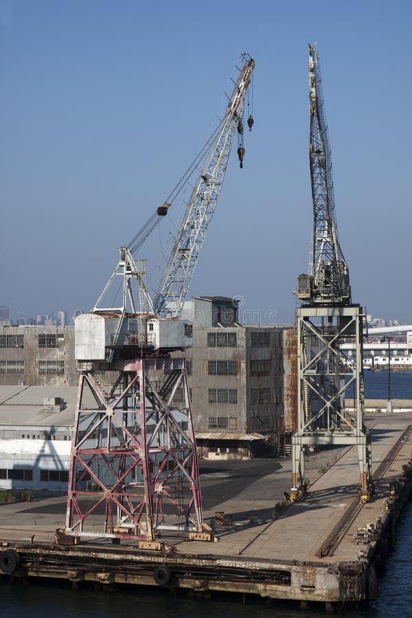 Old shipping cranes stock photo. Image of obsolete, load - 11200532