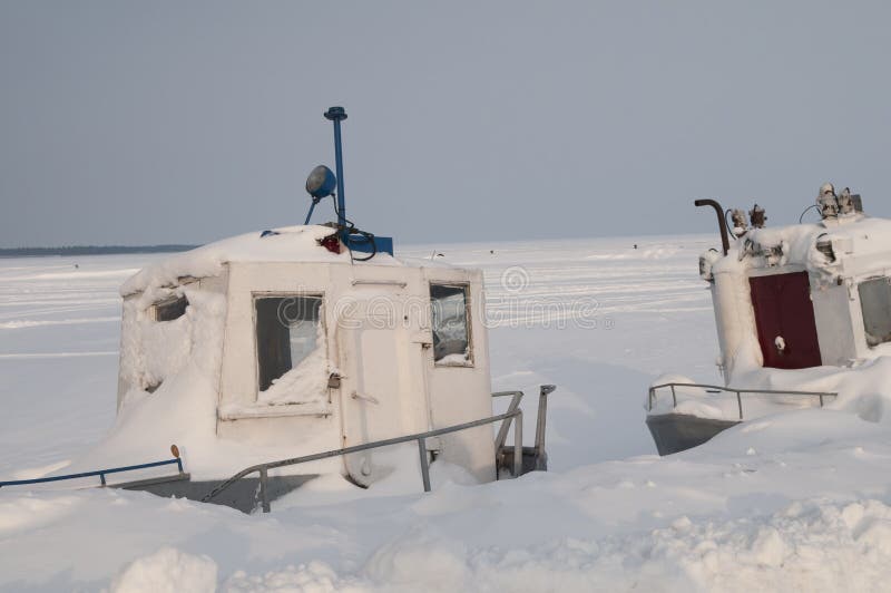 Frozen port stock photo. Image of fashioned, twilight - 16048184