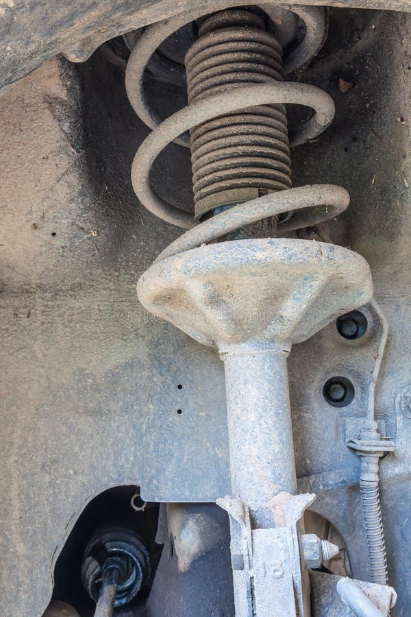 Old shock absorber the car stock photo. Image of high - 47586440