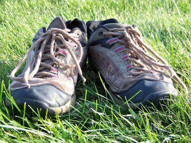 Old Shoes stock photo. Image of green, grass, wear, feet - 3167214