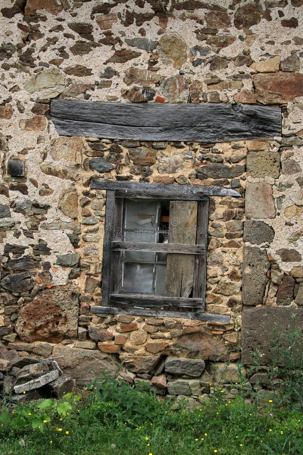 Old Shuttered Windows and Old Stonework, France Stock Photo - Image of ...