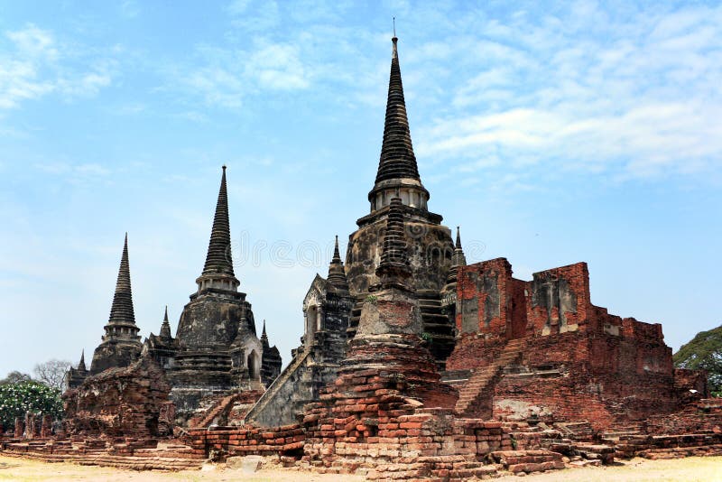 Old Siam Temple of Ayutthaya Stock Photo - Image of culture, siam: 25846792
