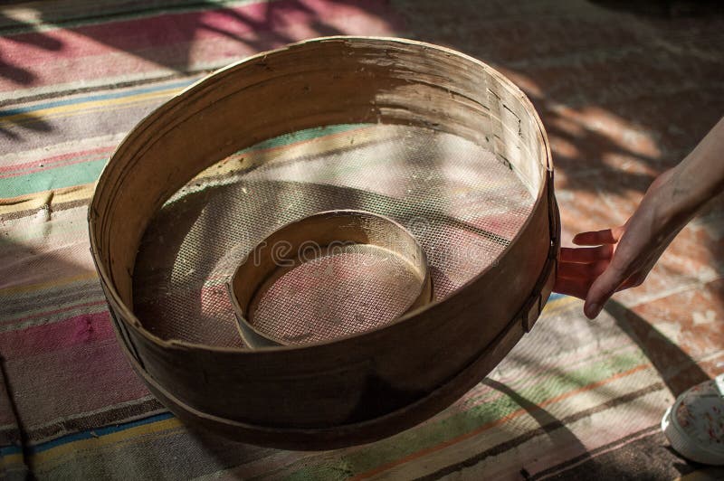 Old Sieves, Tool for Bakery from the Past for Flour Sifting Stock Image ...
