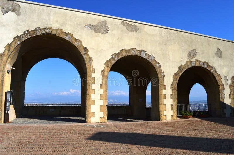 Old sights in Naples stock image. Image of sights, fortification ...