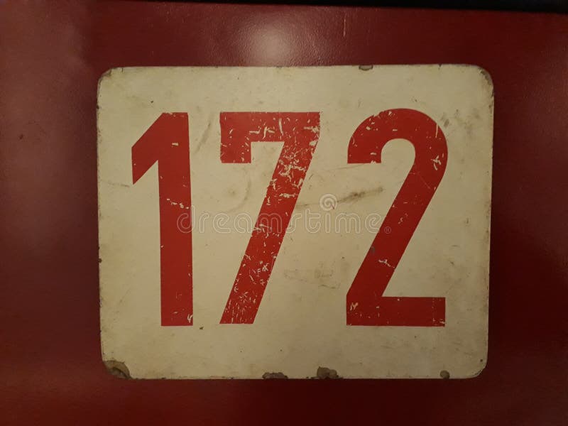 Old sign 172 stock photo. Image of sign, number, patina - 113850222