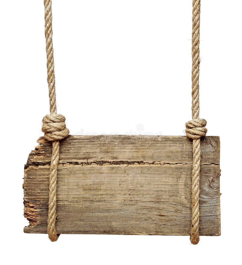 Birch Wooden Log Signboard with Green Leaves on a Pole at the Gr Stock ...