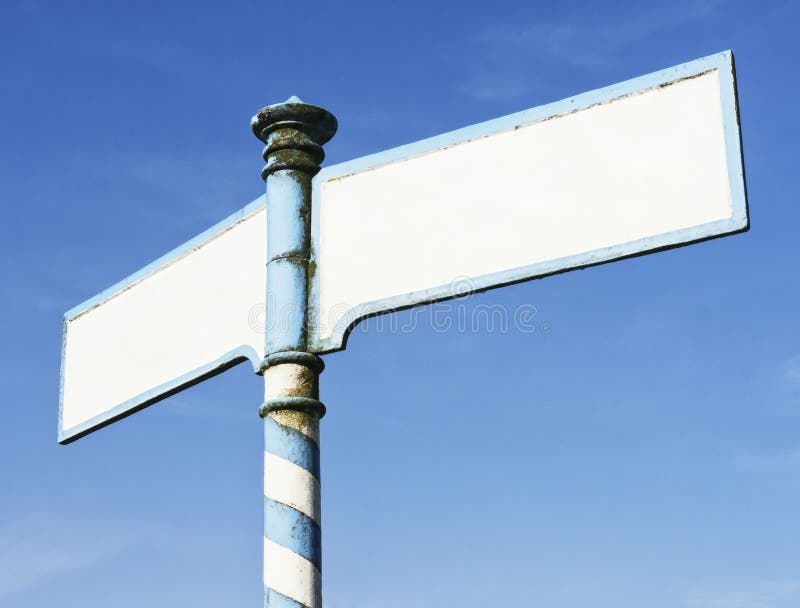 Blank directional sign stock image. Image of rundown - 28408851