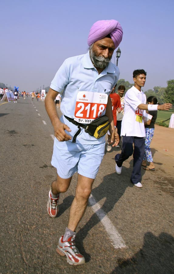 Old Sikh Man at the Marathon, Editorial Photo - Image of gate, athlete ...