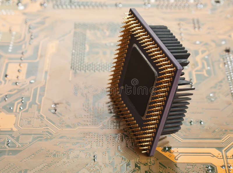 Computer processor stock image. Image of office, draft - 124498113