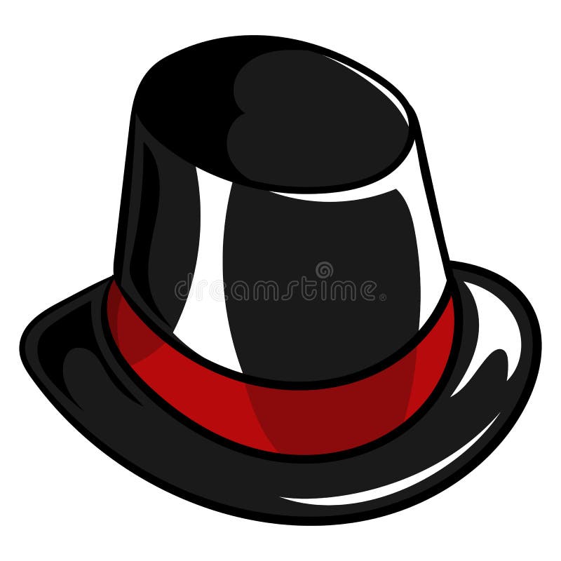 Black Top Hat Red Ribbon Stock Illustrations – 633 Black Top Hat Red ...