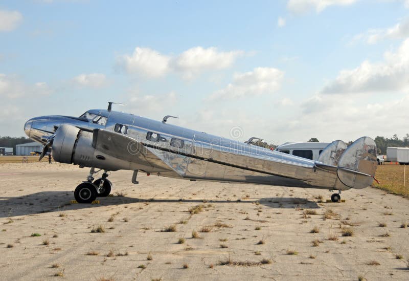 Lockheed Electra Jr. Shiny Fuselage Stock Image - Image of shiny ...
