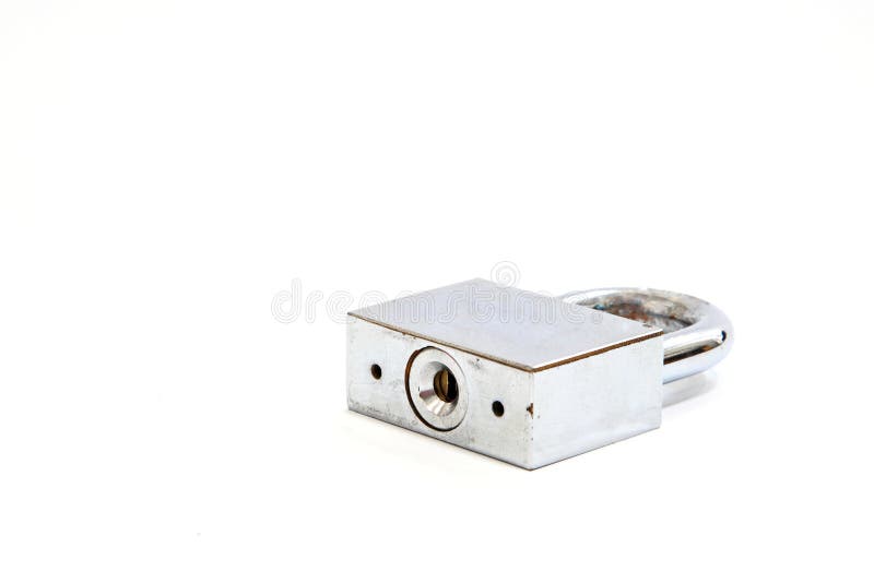 Silver Lock and Key Lying on the Blue Passport Stock Image - Image of ...