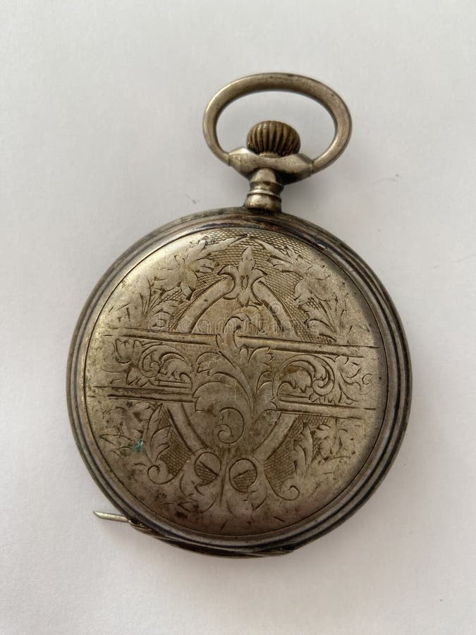 Old silver watch stock photo. Image of necklace, locket - 291887370