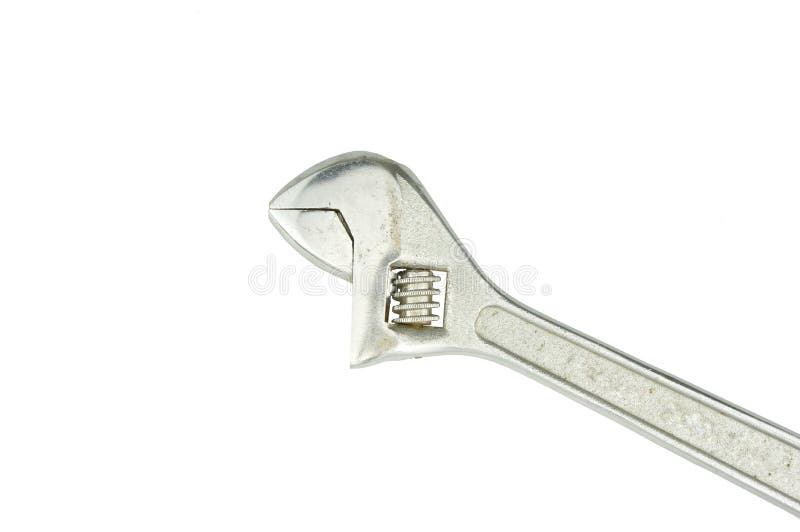 Old Silver Wrench for Repair Close Isolated Stock Photo - Image of ...