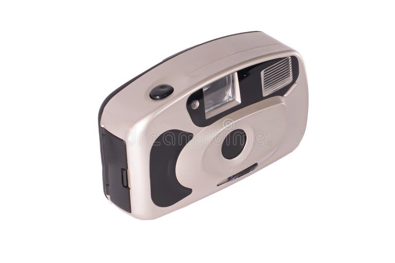 Old Simple Film Compact Camera Isolated Stock Photo - Image of easy ...