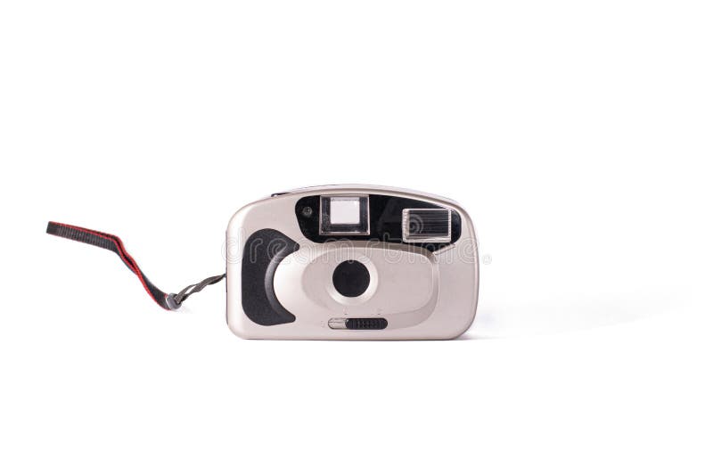 Old Simple Film Compact Camera Isolated Stock Photo - Image of ...