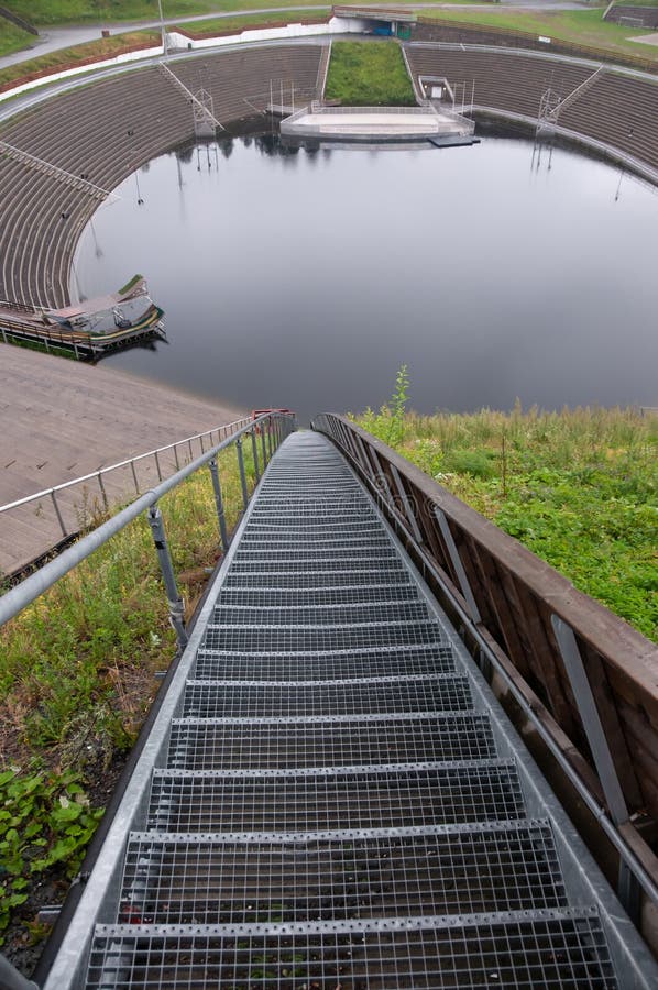 Old sky ramp in Oslo stock photo. Image of city, cityscape - 185697304
